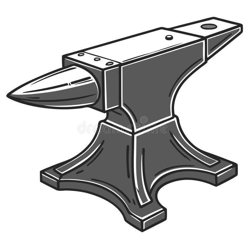 Detailed Anvil Vector Illustration for Crafting and Industrial Design ...