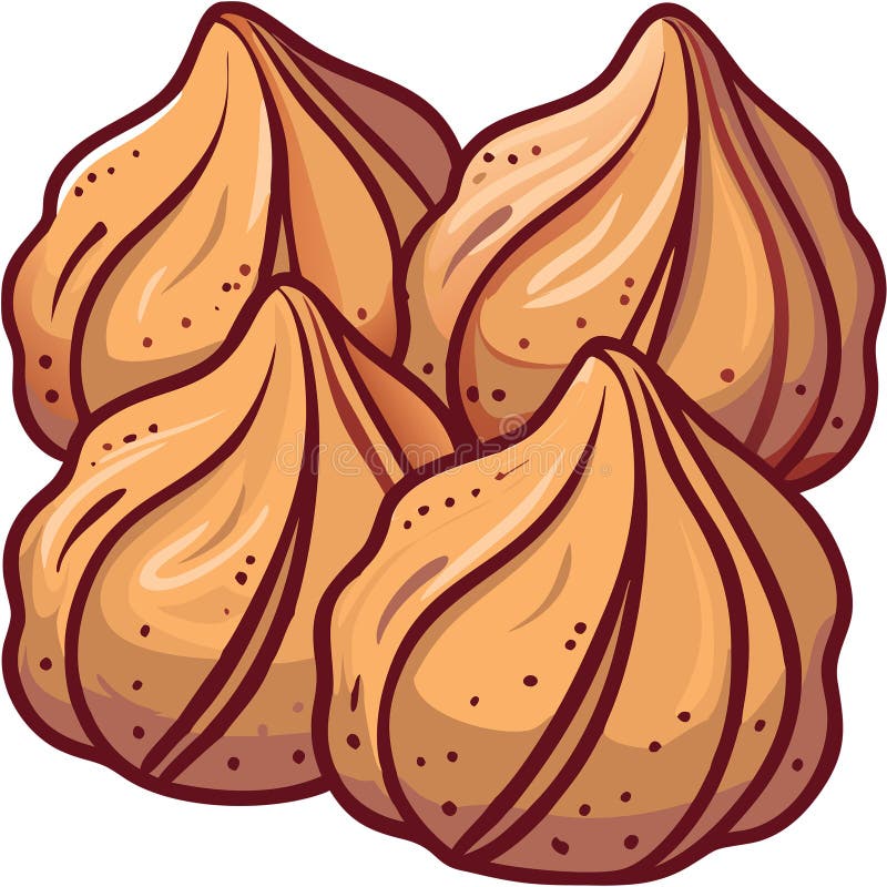 Detailed Vector Illustration of Indian Modak Sweets for Festivals and ...