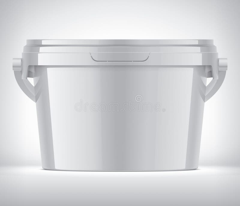 Plastic Bucket on Background. Stock Vector - Illustration of plastic ...