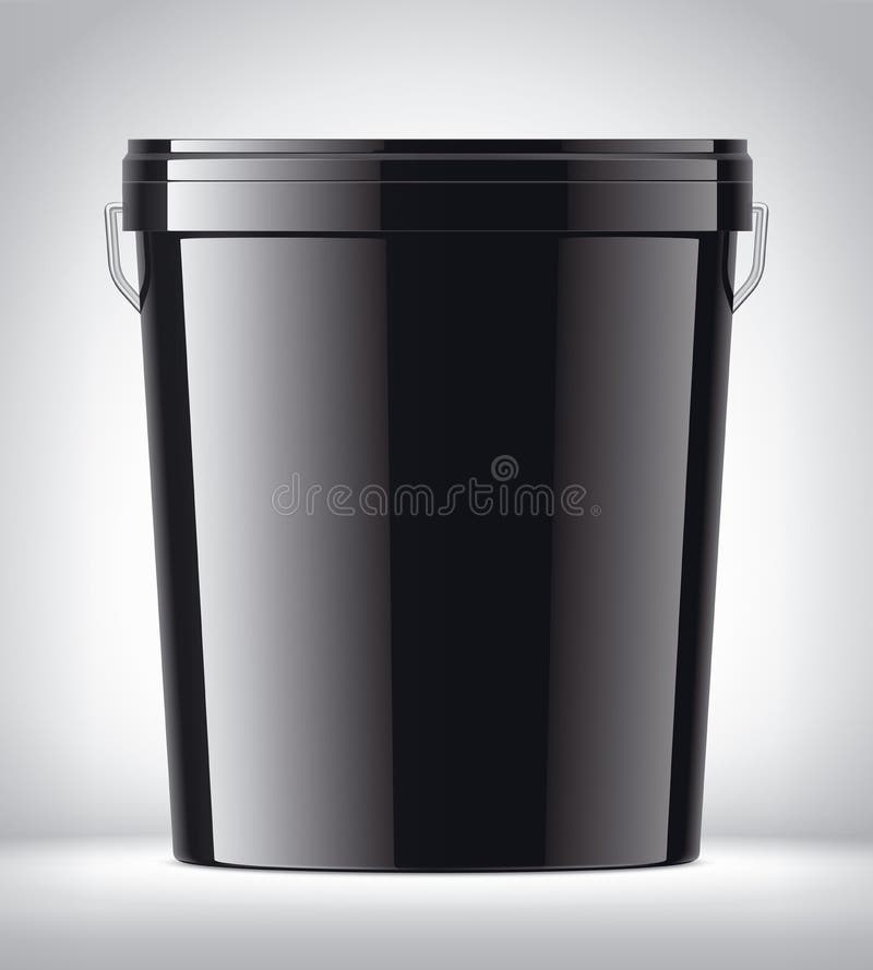 Plastic Bucket on Background. Stock Vector - Illustration of plastic ...