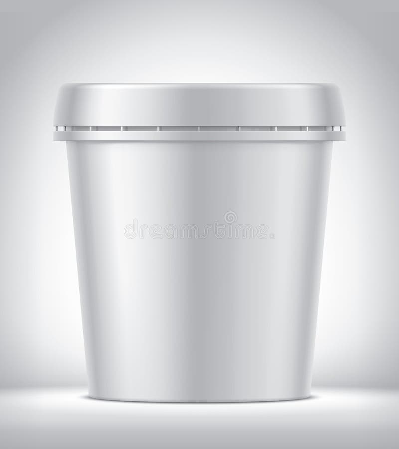 Plastic Cup for Ice Cream on Background. Matt Version. Stock Vector ...