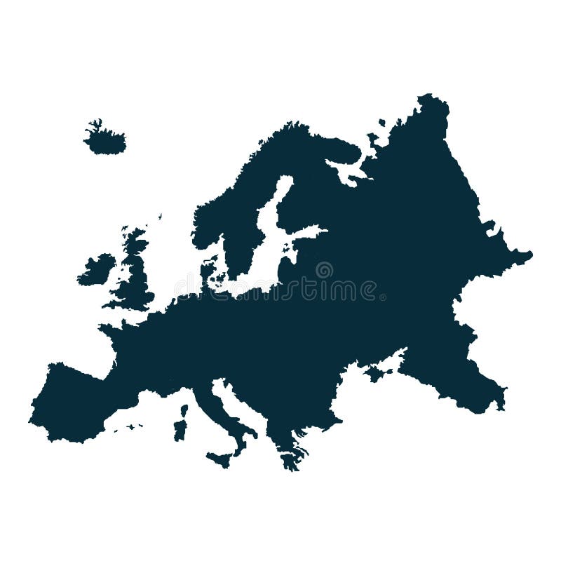 Detailed Vector Map of Europe Stock Vector - Illustration of edge, city ...