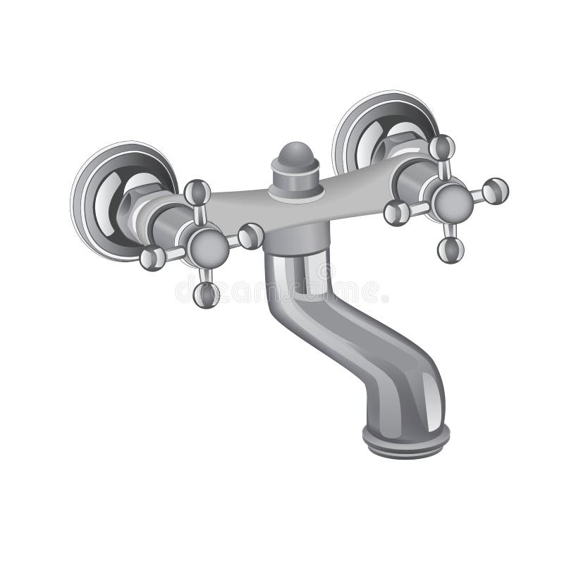 Detailed Vector Metal Tap on White Background. Stock Vector ...