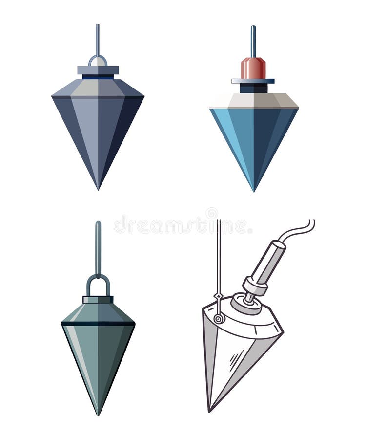 Construction Plumb Bob Set – Vector Illustrations (EPS). Stock Vector ...