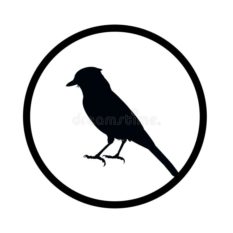 Detailed Vectoral Bird in Round. Stock Illustration - Illustration of ...