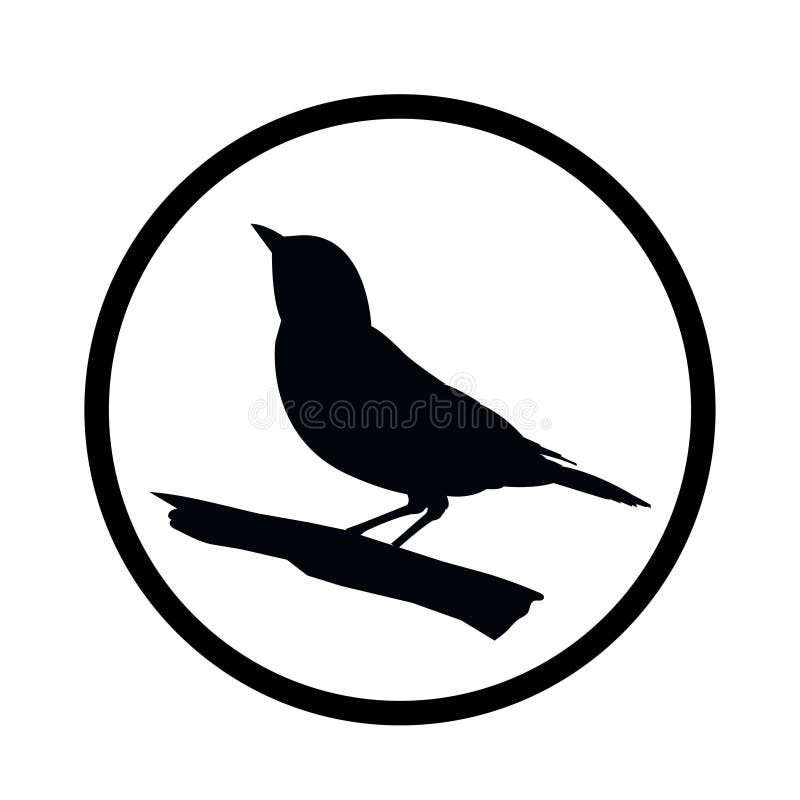 Detailed Vectoral Bird in Round. Stock Illustration - Illustration of ...