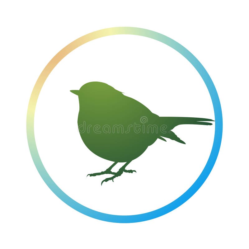 Detailed Vectoral Bird in Round. Stock Illustration - Illustration of ...