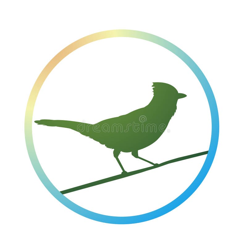 Detailed Vectoral Bird in Round. Stock Illustration - Illustration of ...