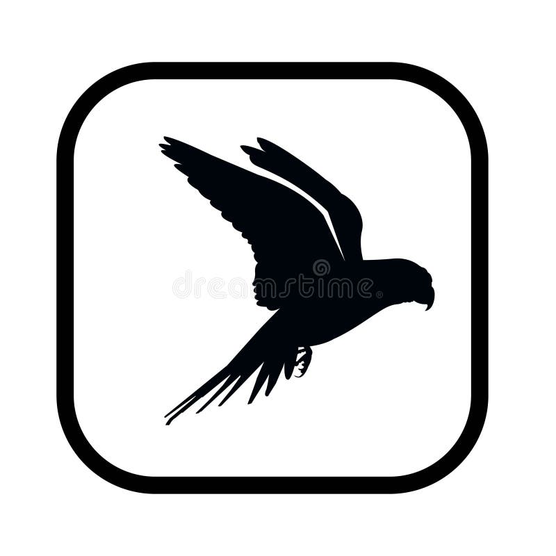 Detailed Vectoral Bird in Round. Stock Illustration - Illustration of ...