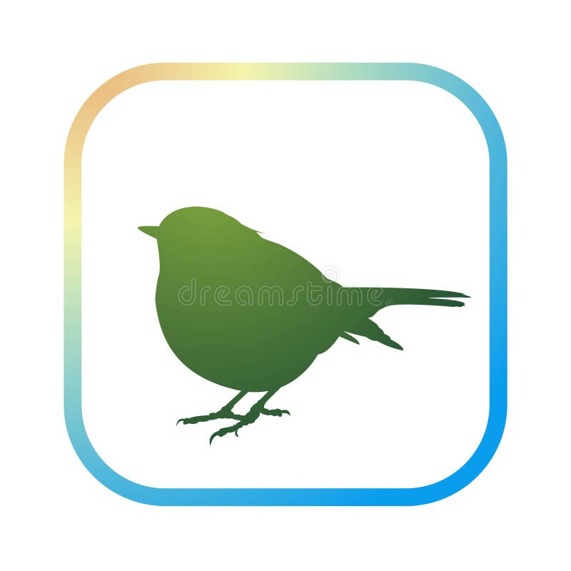 Detailed Vectoral Bird in Round. Stock Illustration - Illustration of ...