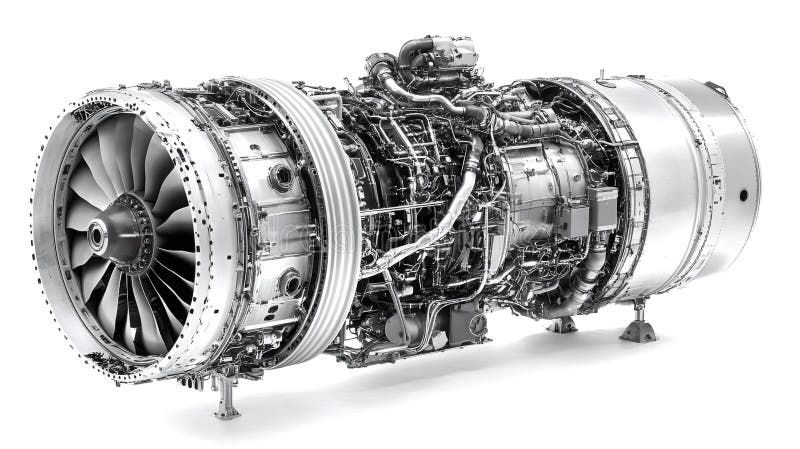 Detailed View of Advanced Jet Engine Mechanism Stock Image - Image of ...