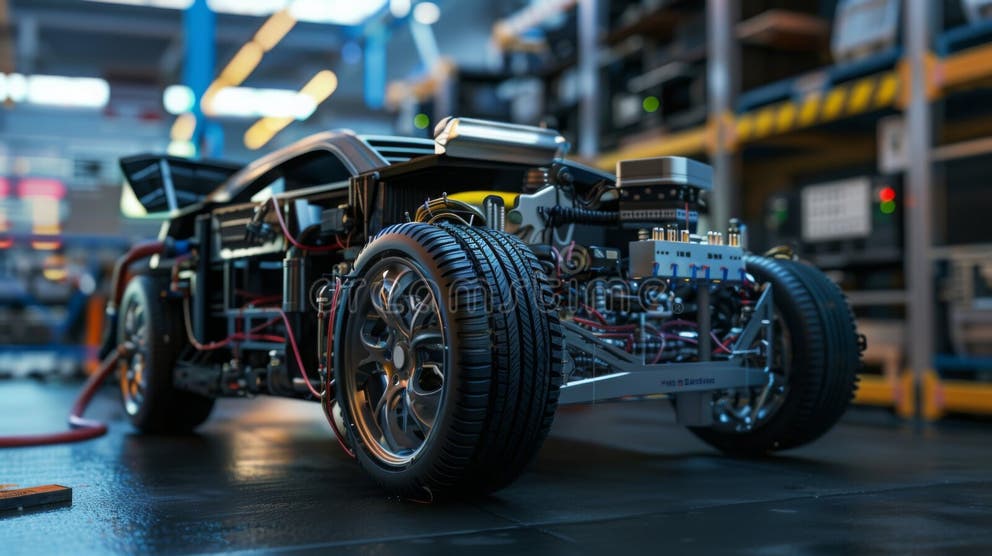 Close-Up of a High-Tech RC Car in a Workshop Stock Image - Image of ...