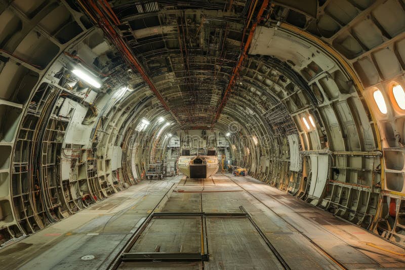 Detailed View Aircraft Interior Maintenance Airline Facility Stock ...