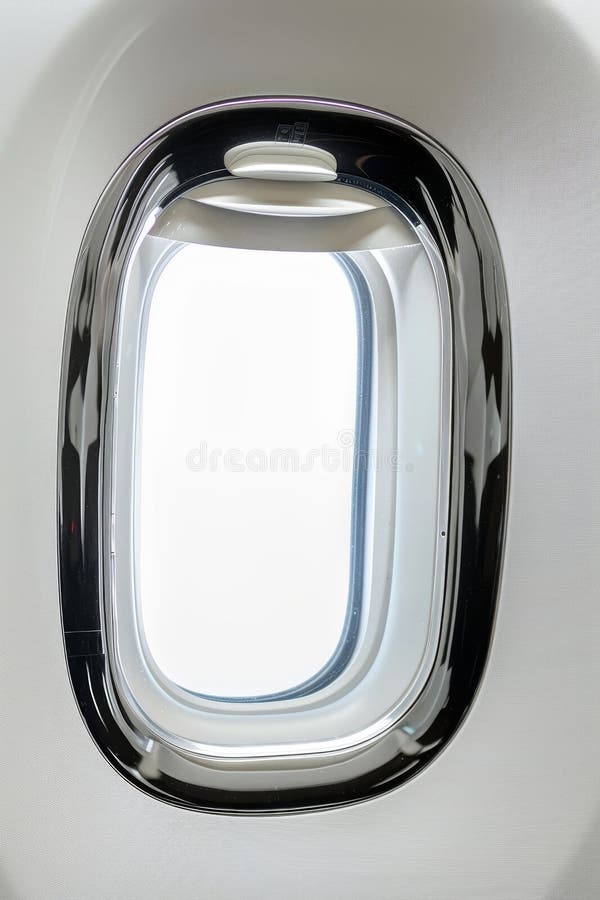 Detailed View of Aircraft Windows on a White Background. Stock ...