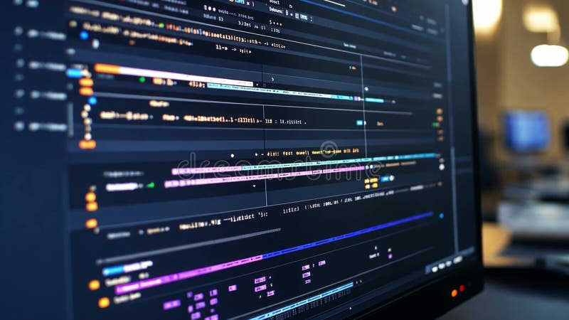 A Detailed View of Analytical Data Displayed on a Computer Screen. the ...