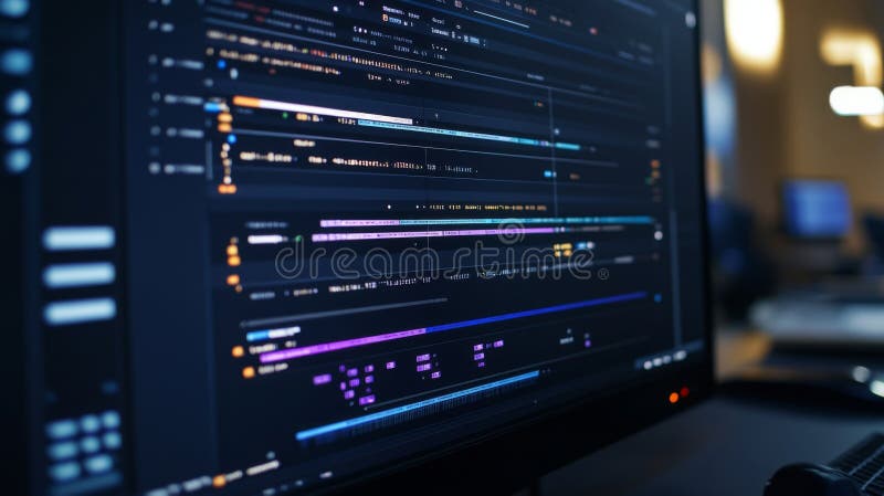 A Detailed View of Analytical Data Displayed on a Computer Screen. the ...