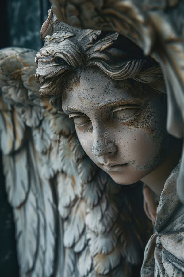 Detailed View of an Angel Statue, Suitable for Various Projects Stock ...
