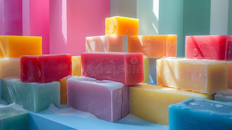 Close Up of Soaps on a Shelf Stock Image - Image of variety, packaging ...