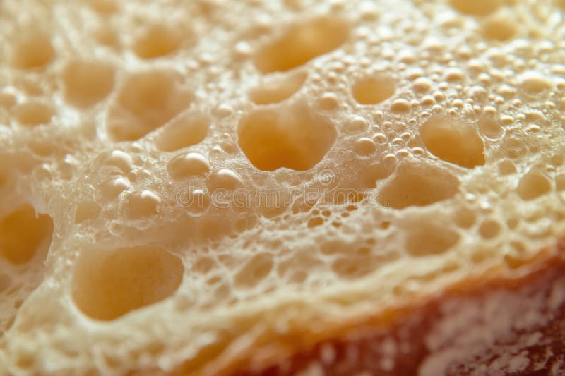 Close Up Examination of Bacterial Growth on Bread Showcasing Texture ...