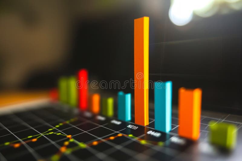 A Detailed View of a Bar Chart Placed on a Table, Showcasing Data ...