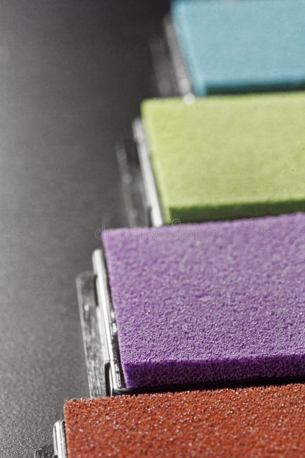 Detailed View on Beautifully Colored Stamping Pads Stock Photo - Image ...