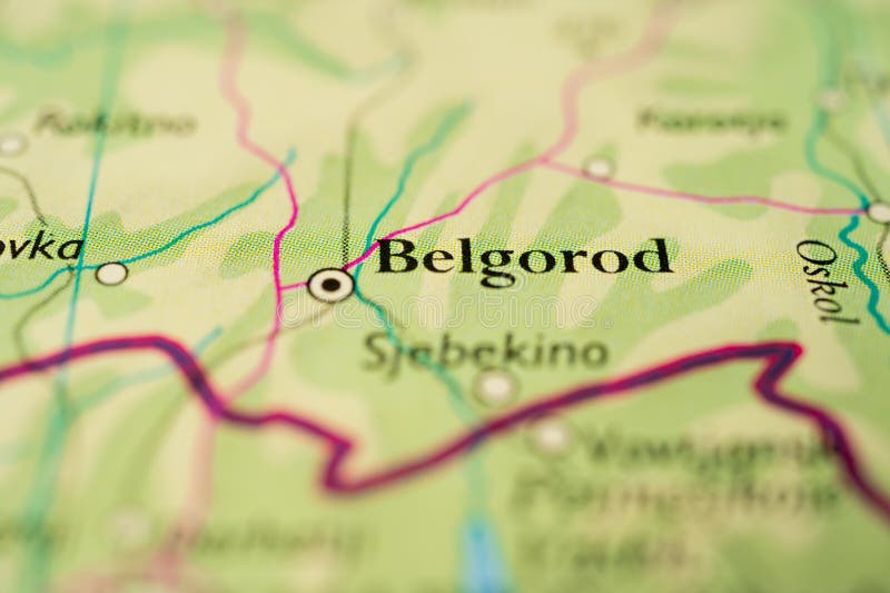 Detailed View of Belgorod Region Map Section.. Stock Image - Image of ...