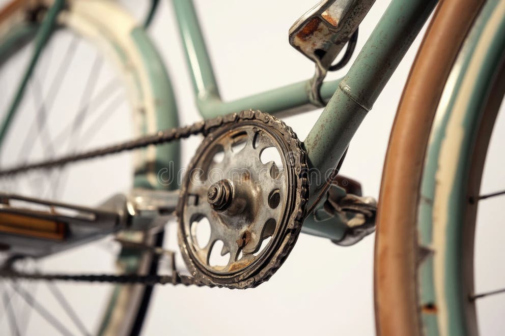 A Detailed View of a Bicycle Chain and Gears Stock Photo - Image of ...