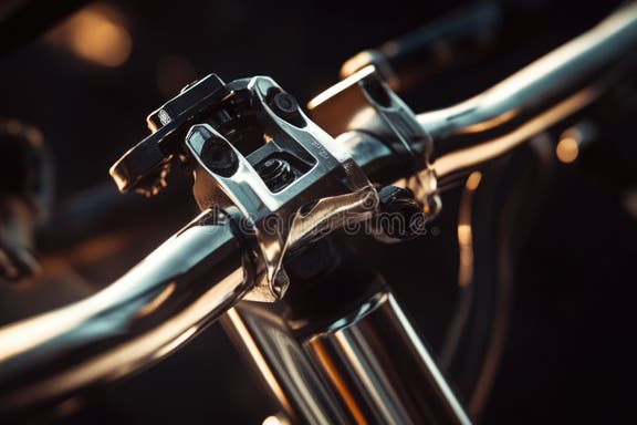 A Detailed View of Bicycle Handlebars Stock Image - Image of adventure ...