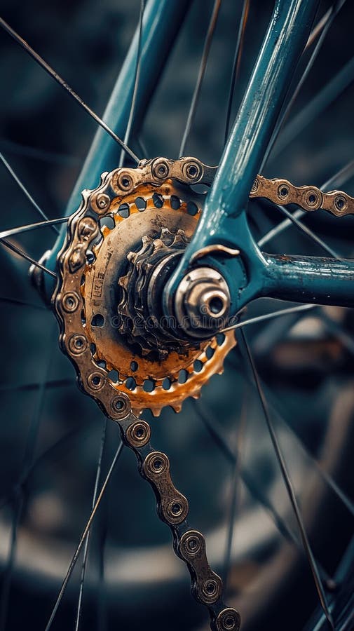 Detailed View Bicycle's Chain Gear Mechanism Stock Photos - Free ...