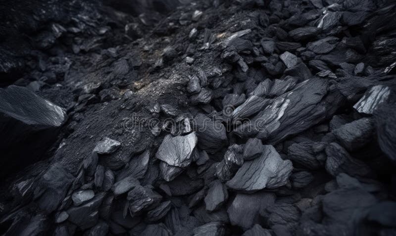 Detailed View of Bituminous Coal Formation Creating Using Generative AI ...