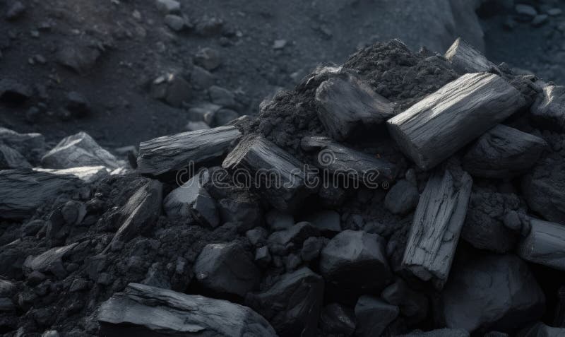 Detailed View of Bituminous Coal Formation Creating Using Generative AI ...
