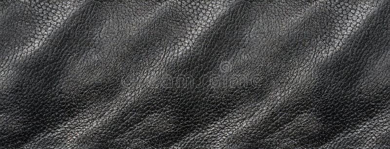 A Detailed View of Black Leather Texture with Visible Grain ...