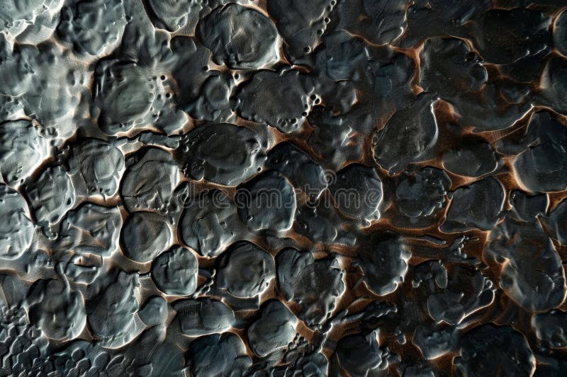Detailed View of a Black Metal Surface with Hammered Texture, Hammered ...