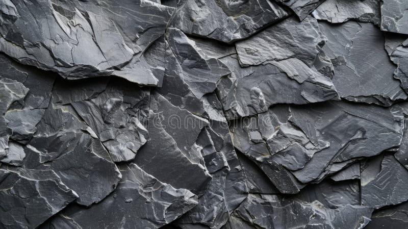Detailed View of a Black Rock Wall, Suitable for Backgrounds Stock ...