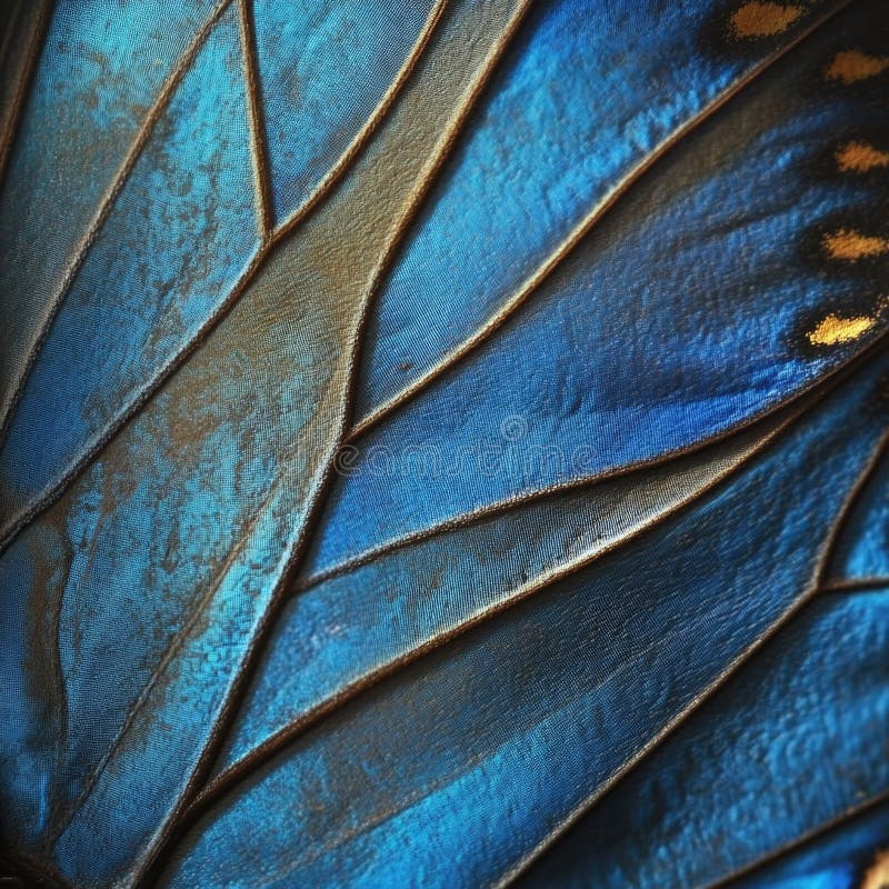 Detailed View Blue Butterfly's Wing Pattern Stock Photos - Free ...