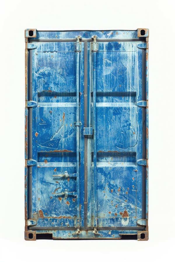 A Detailed View of a Blue Container on a White Background, Ideal for ...