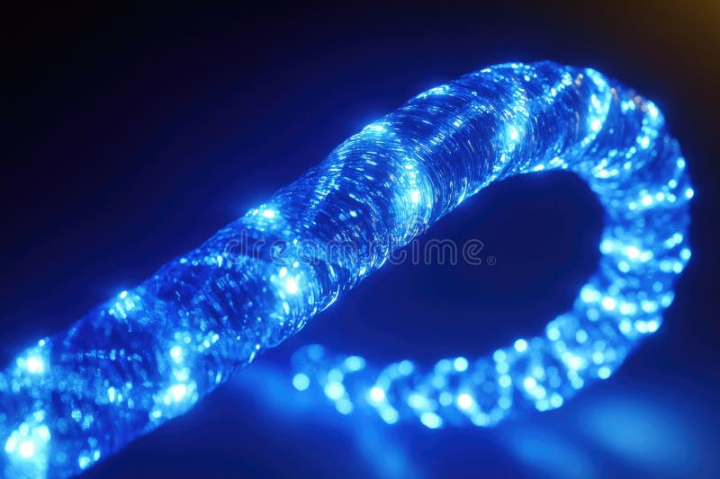 A Detailed View of a Blue LED Light Strip or String Stock Photo - Image ...