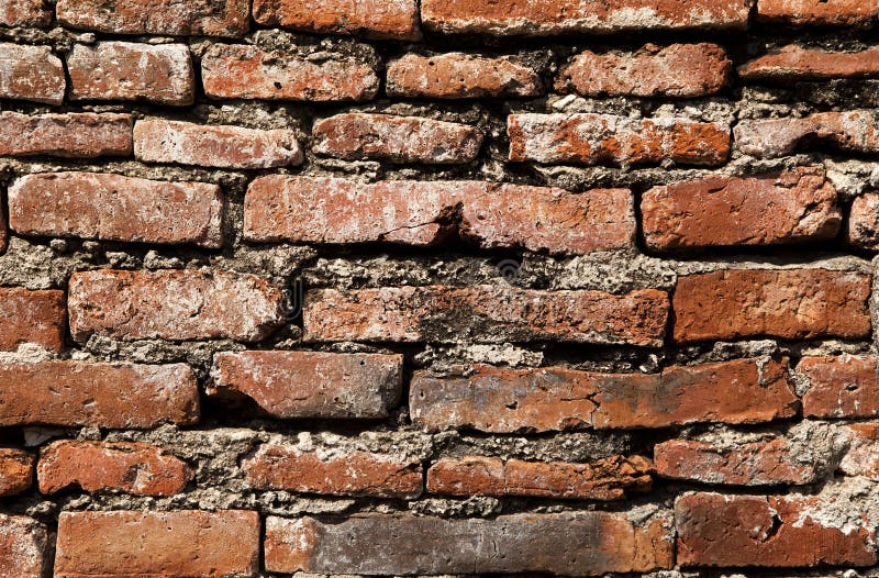 Detailed View of the Brick Wall Stock Image - Image of pattern, brick ...