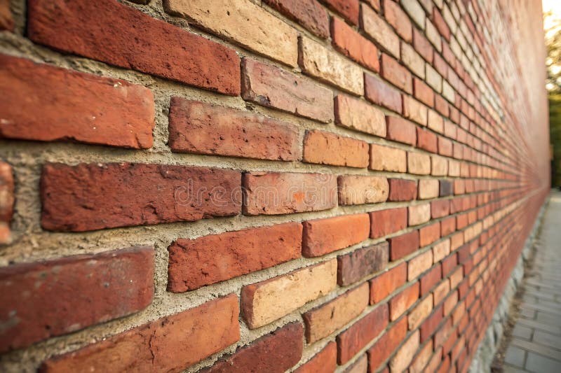 A Close Up View of a Brick Wall Showing the Texture and Color Variations of the Bricks Stock ...