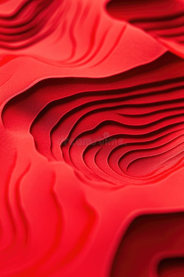 A Detailed View of a Bright Red Material with Texture and Pattern Stock ...