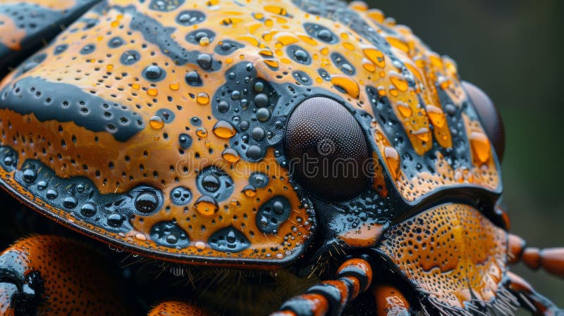 Close Up of Bug with Water Droplets Stock Image - Image of textures ...