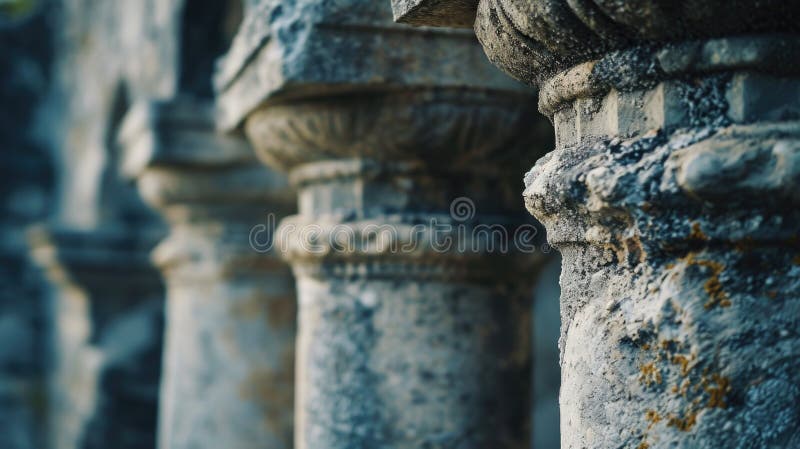 A Detailed View of a Building with Elegant Columns. Perfect for ...