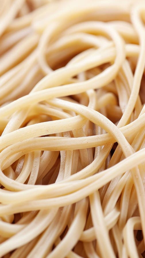 A Detailed View of a Bunch of Cooked Noodles, Showing Texture, Color ...