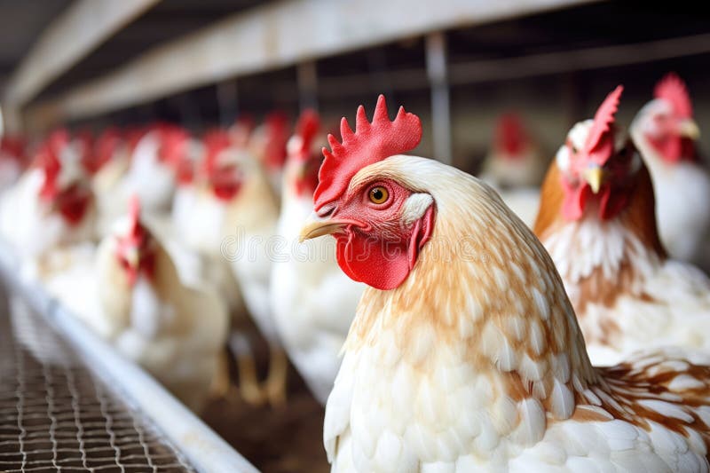A Detailed View of a Cage-free Chicken Farm Stock Image - Image of ...