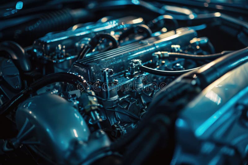 Detailed View Car's Internal Combustion Engine Components Stock Photos ...