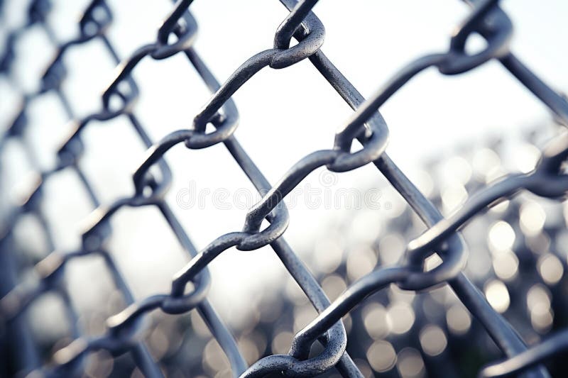 A Detailed View of a Chain Link Fence. this Image Can Be Used To ...
