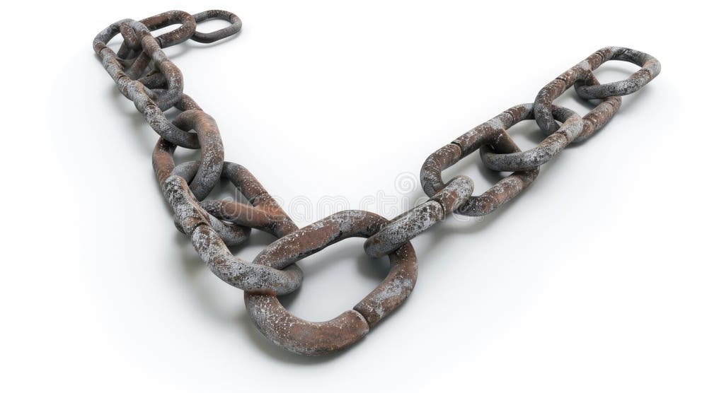 Detailed View of a Chain on a Plain White Background, Suitable for ...