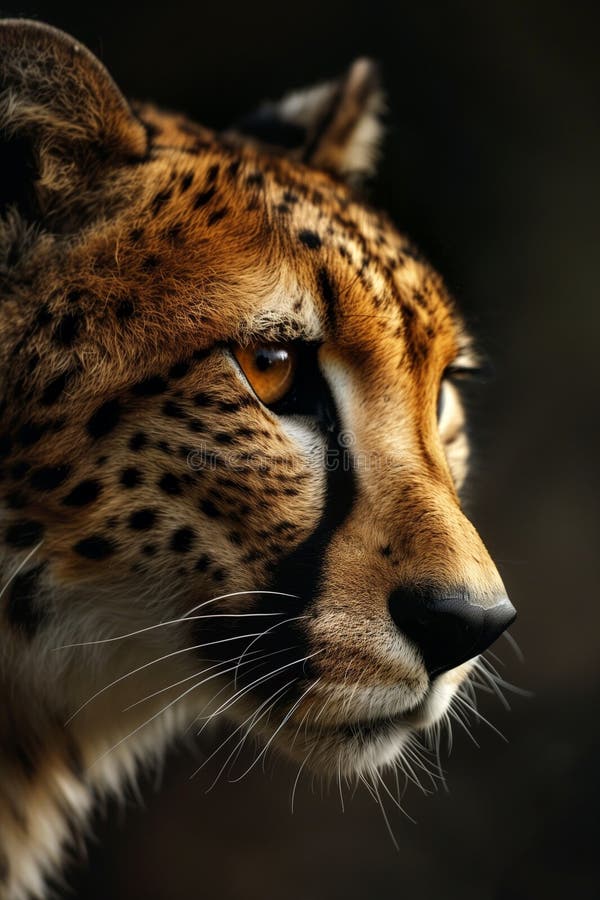 Close Up of a Cheetahs Face Stock Photo - Image of african, wild: 319464520