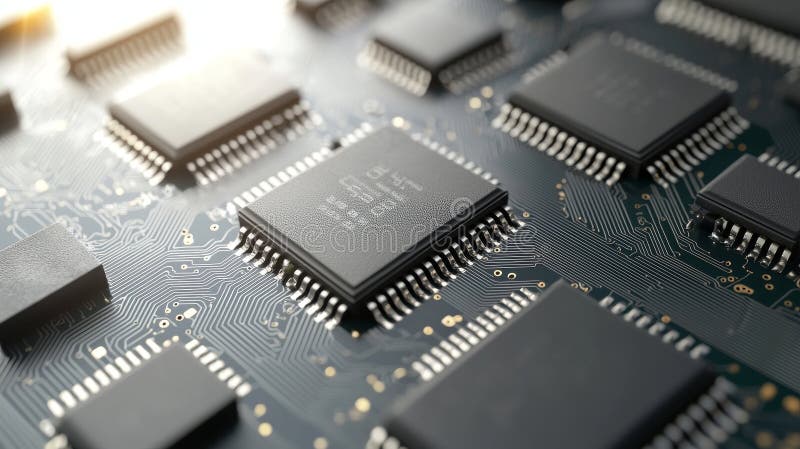 Detailed View of a Circuit Board Inside a Computer, Showing the Brain ...