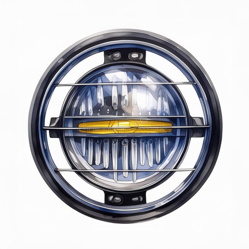 Intricate Design of a Modern Vehicleâ€™s Headlight Stock Illustration ...
